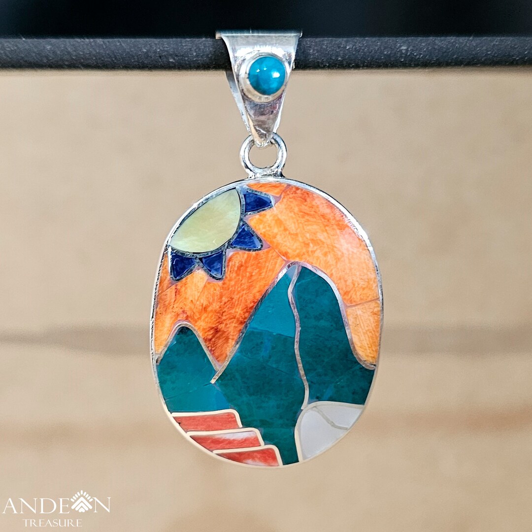 Exquisite 950 Silver Machu Picchu Pendant - Handmade Peruvian Artisan ...