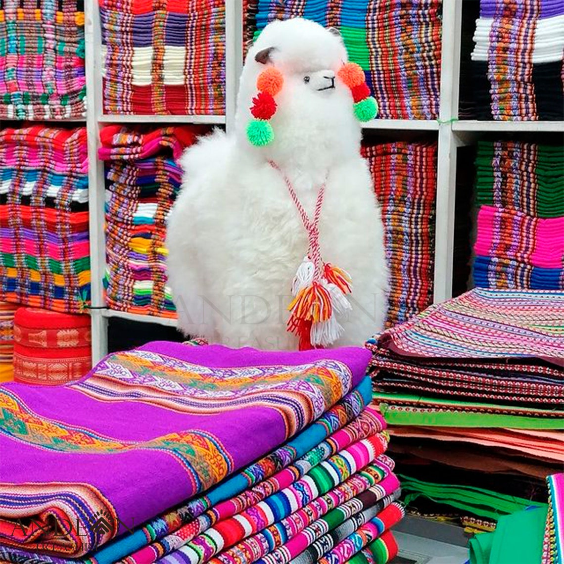 Peruvian Fabric by the Yard, Andean Tablecloth, Peruvian Andean ...
