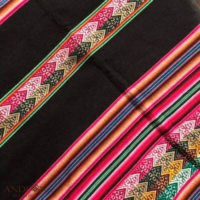 Andean Peruvian Blanket / Boho Fabric / Peruvian Andean Tablecloth ...