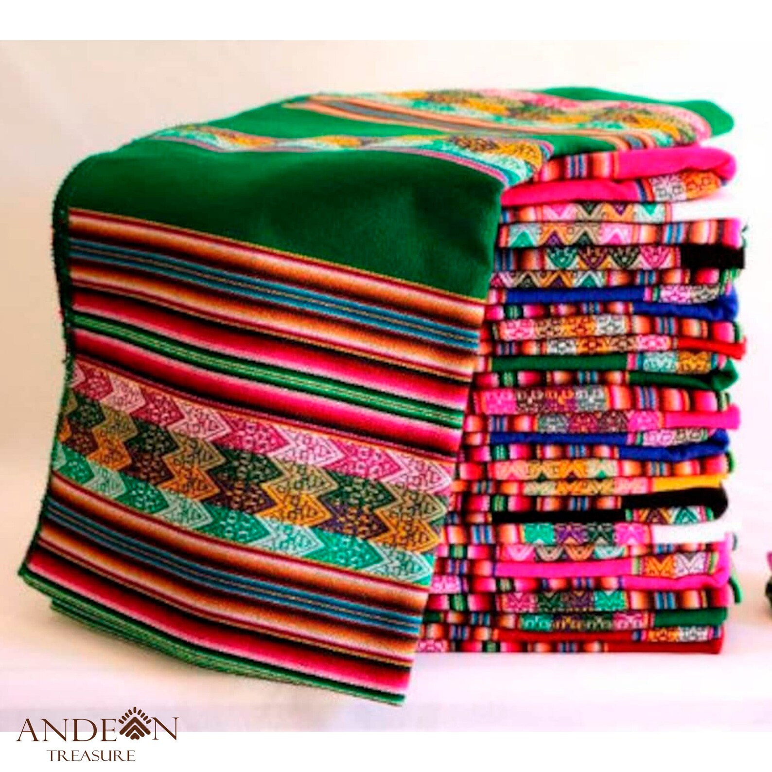 Andean Peruvian Blanket / Boho Fabric / Peruvian Andean Tablecloth ...