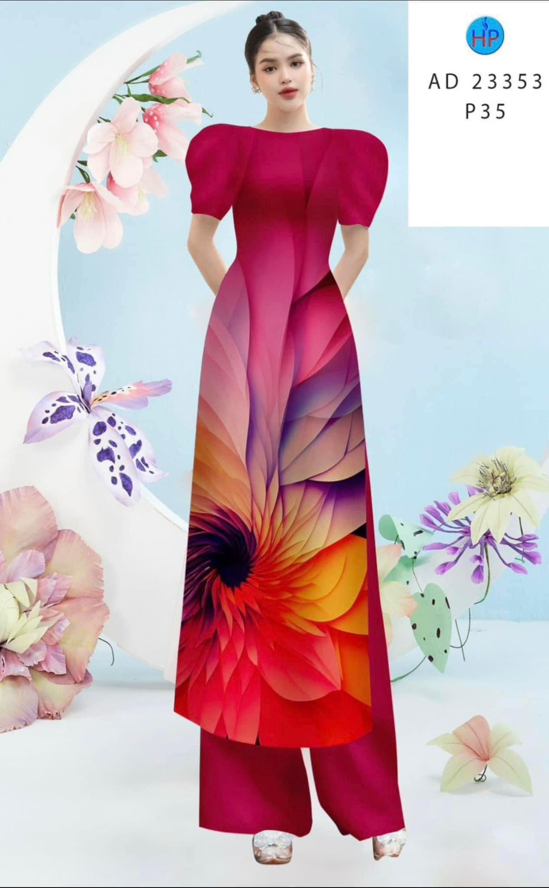 Set Bo Áo Dài Truyền Thống 22 - Etsy