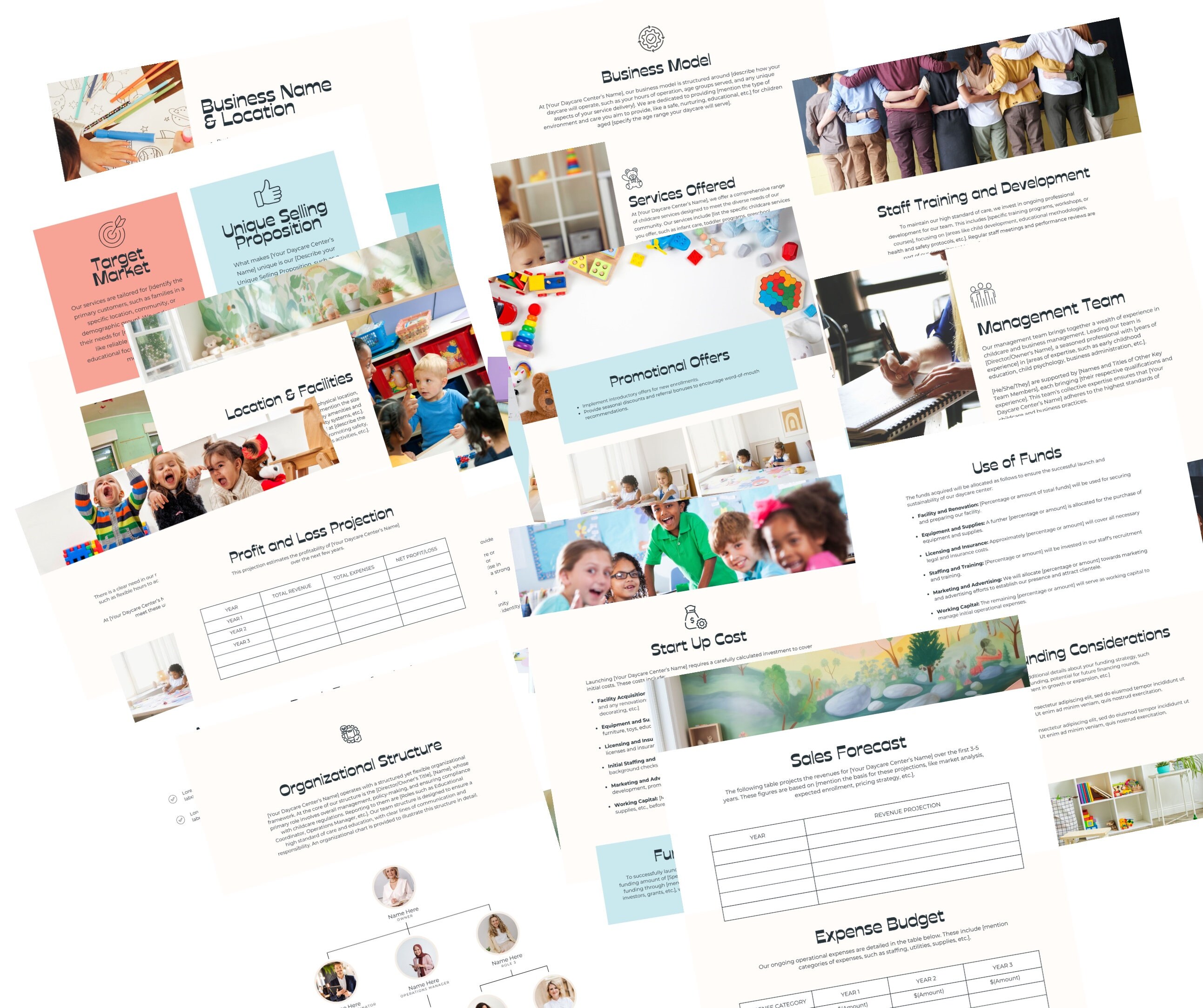 Day Care Business Plan , Digital Business Plan , PRINTABLE PDF, Digital ...
