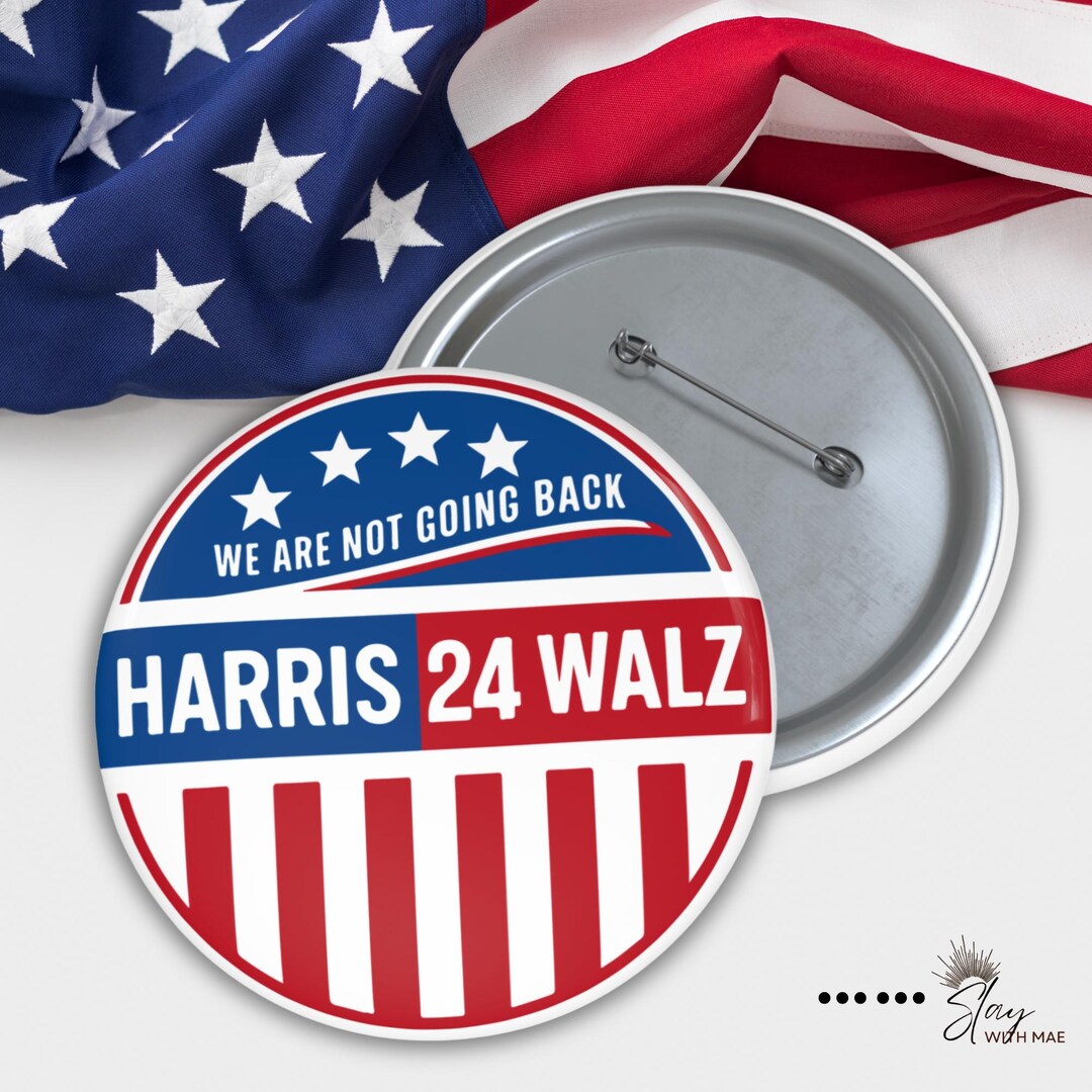 Harris Walz 2024 Pin Button, Kamala Pin Button, Kamala Harris Button ...