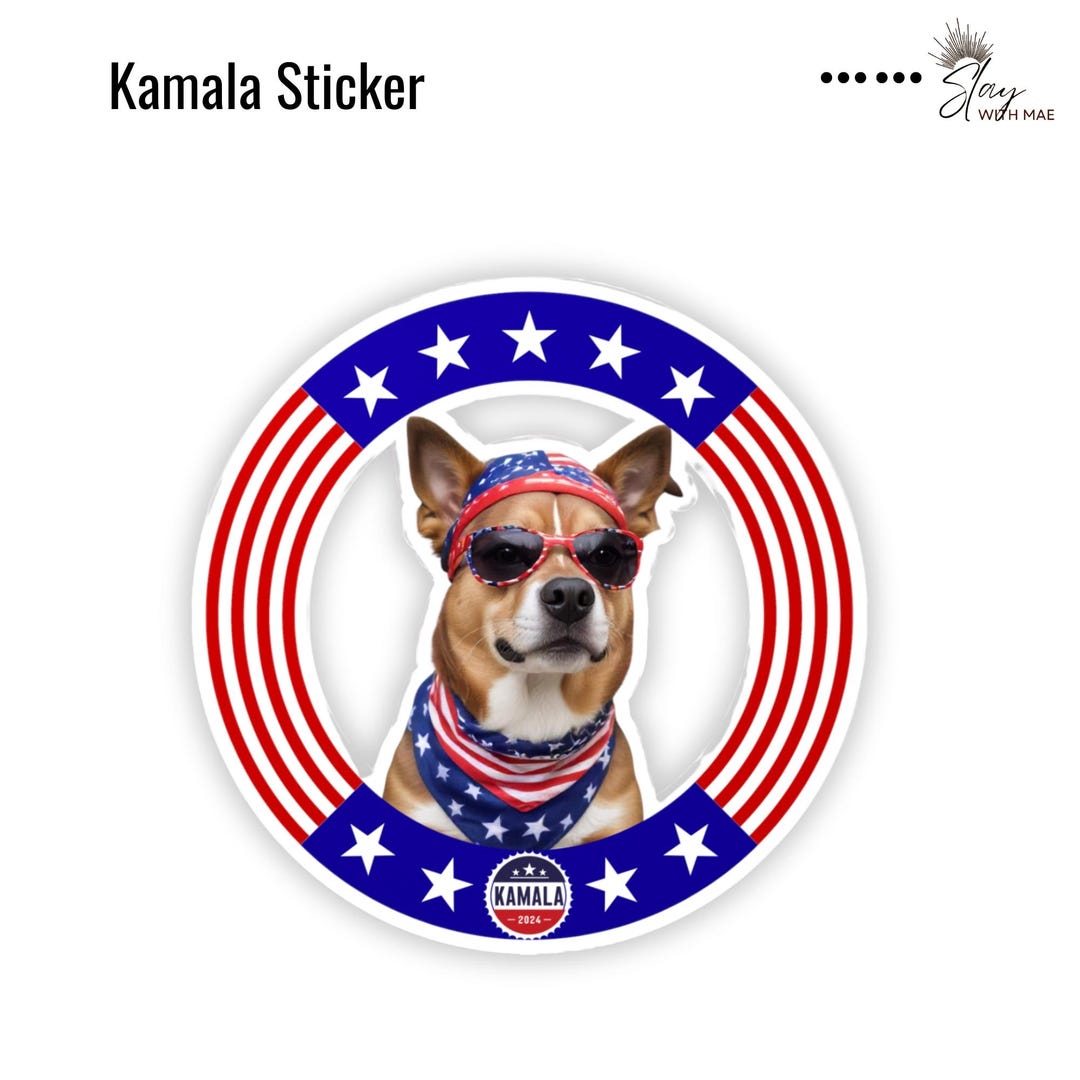Kamala Harris Stickers Dog Moms for Kamala Dog for Kamala Political ...