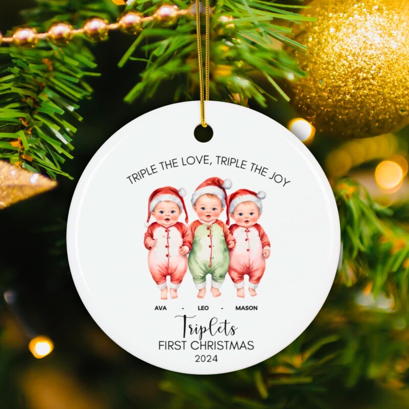 Triplets Christmas - Etsy