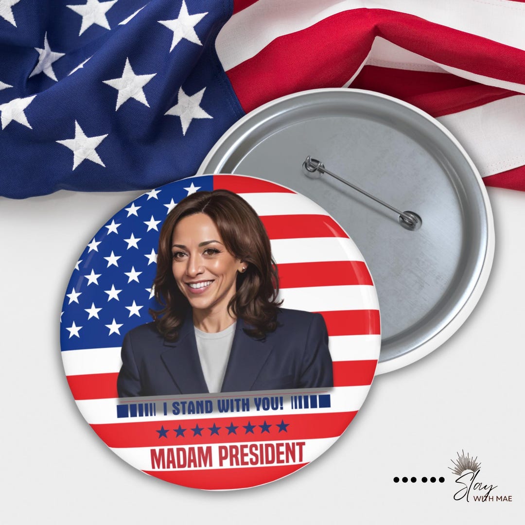 Kamala Harris Button, Harris Support Pin, Kamala Pin Button, Kamala Pin ...