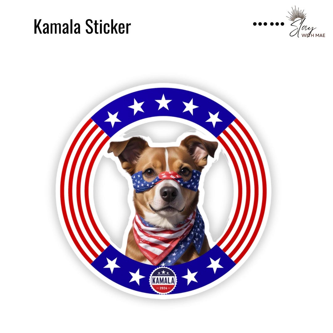 Kamala Harris Stickers Dog Moms for Kamala Sticker Election, Political ...