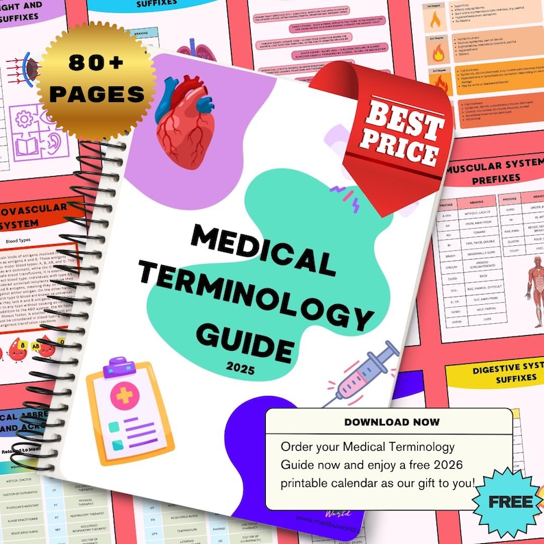 Medical Terminology Study Guide, Prefixes, Suffixes, Abbreviations, EMS ...