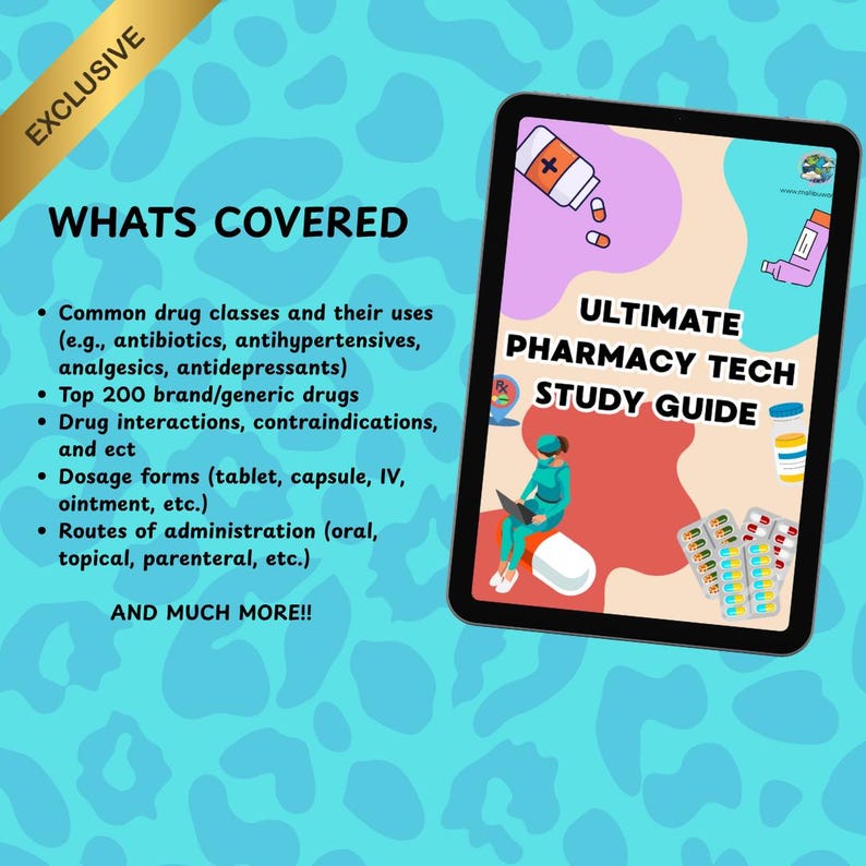 Pharmacy Tech Study Guide, PTCB Exam Prep, Top 200 Drugs Reference ...