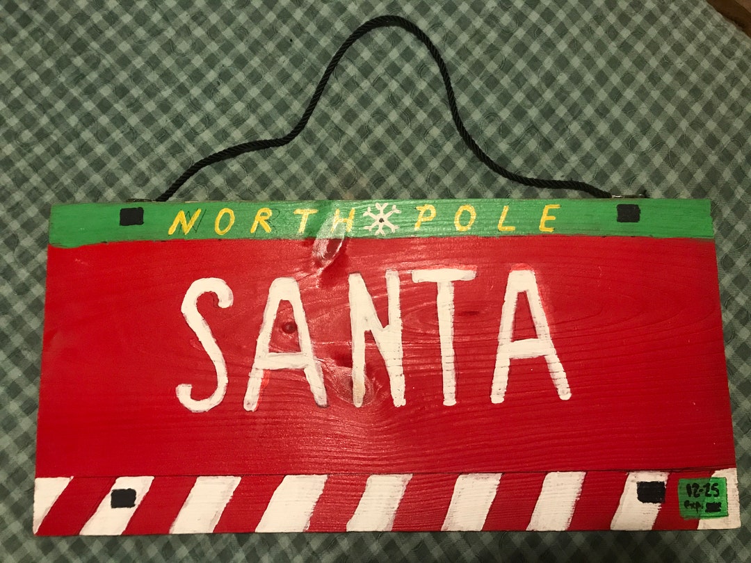 Santas License Plate - Etsy