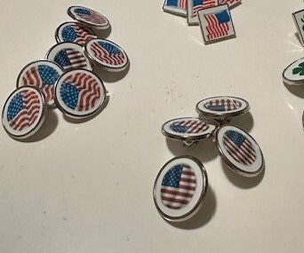 American Flag Pin, Round - Etsy