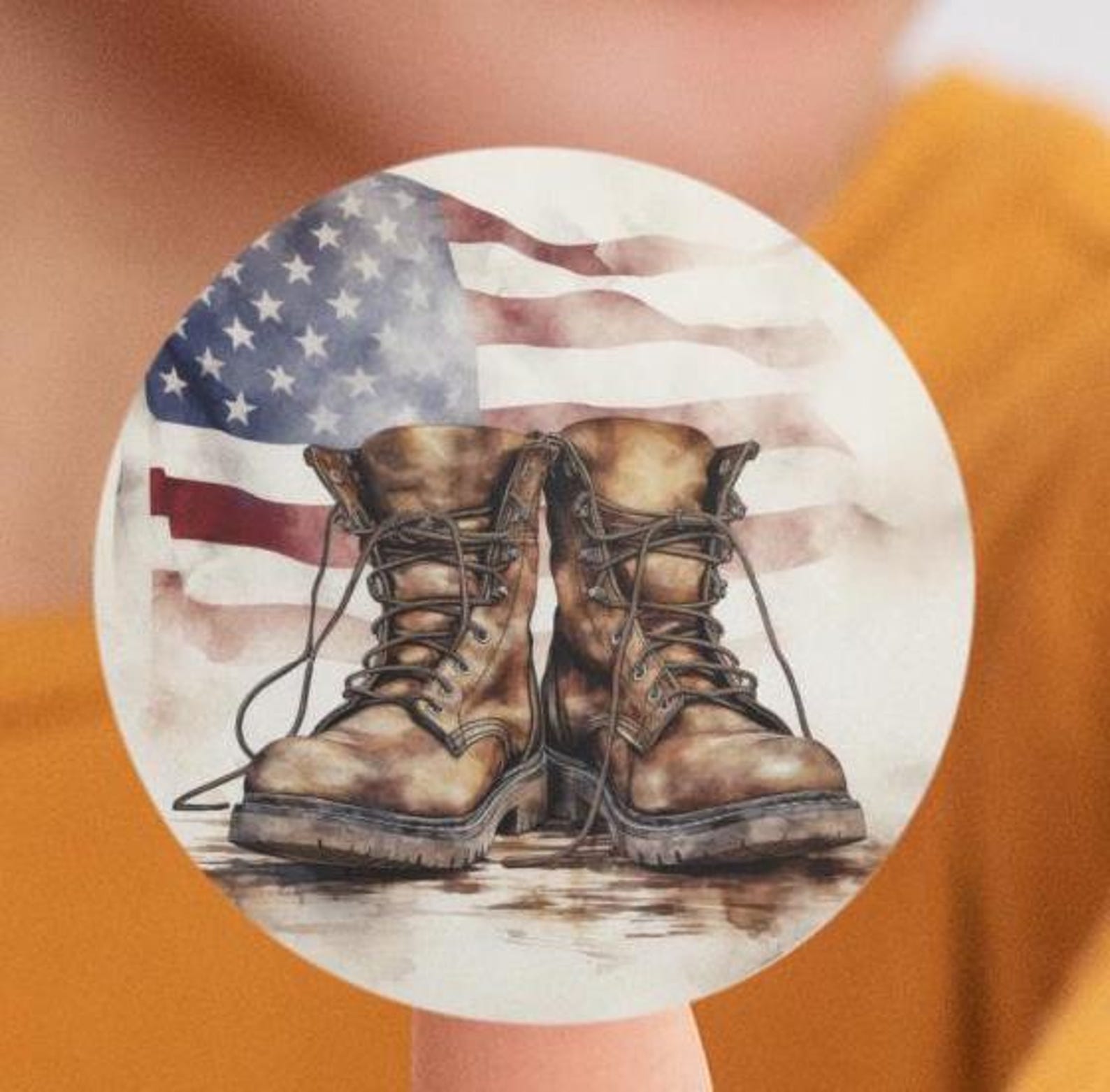 Veteran Magnet, Boots and Flag - Etsy
