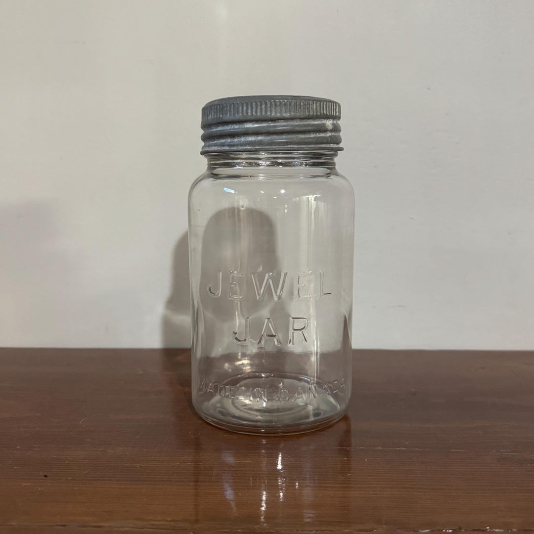Vintage Jewel Glass Canning Jar - Canada, Glass Lid - Etsy Canada
