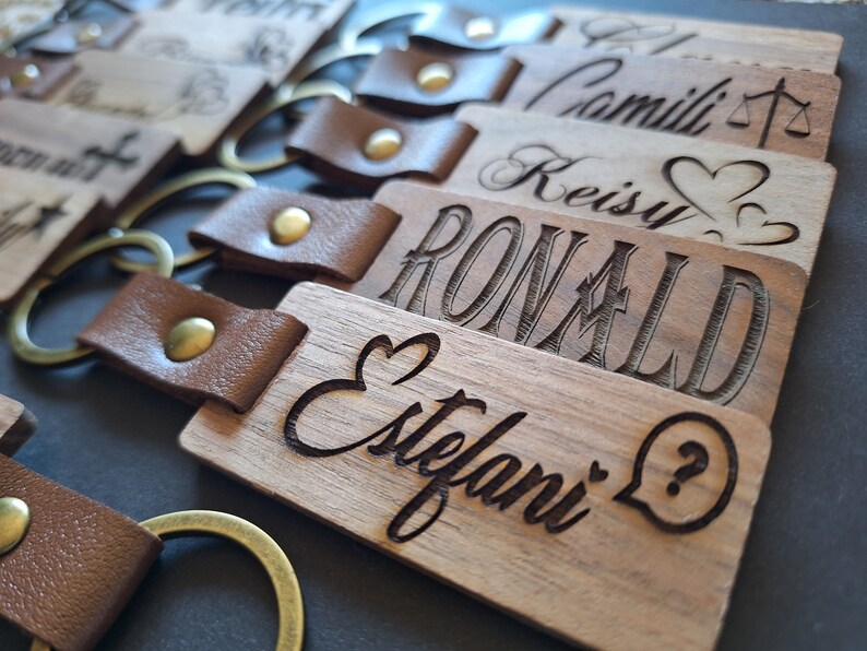 Black Walnut Custom Keychains - Etsy
