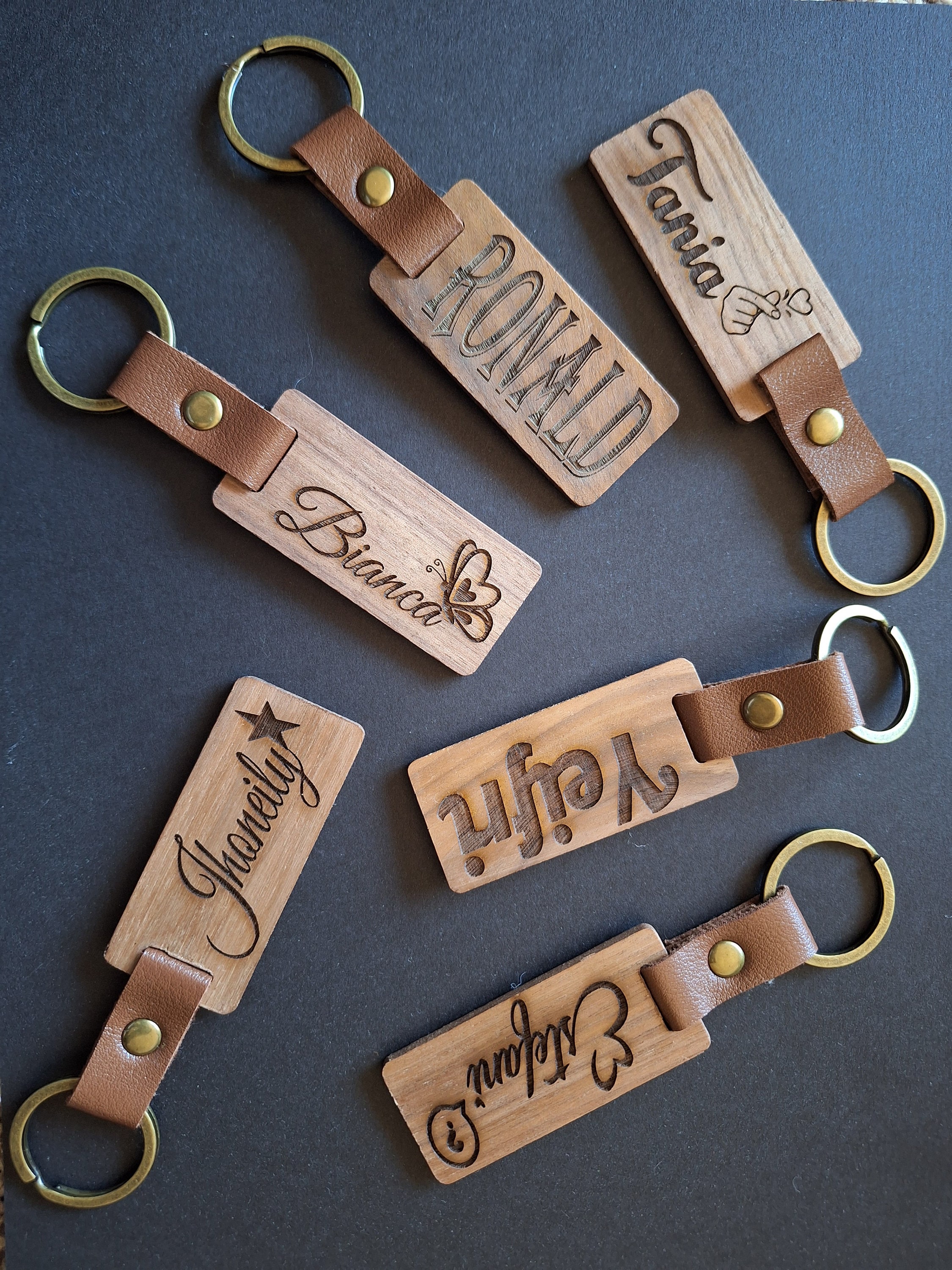 Black Walnut Custom Keychains - Etsy