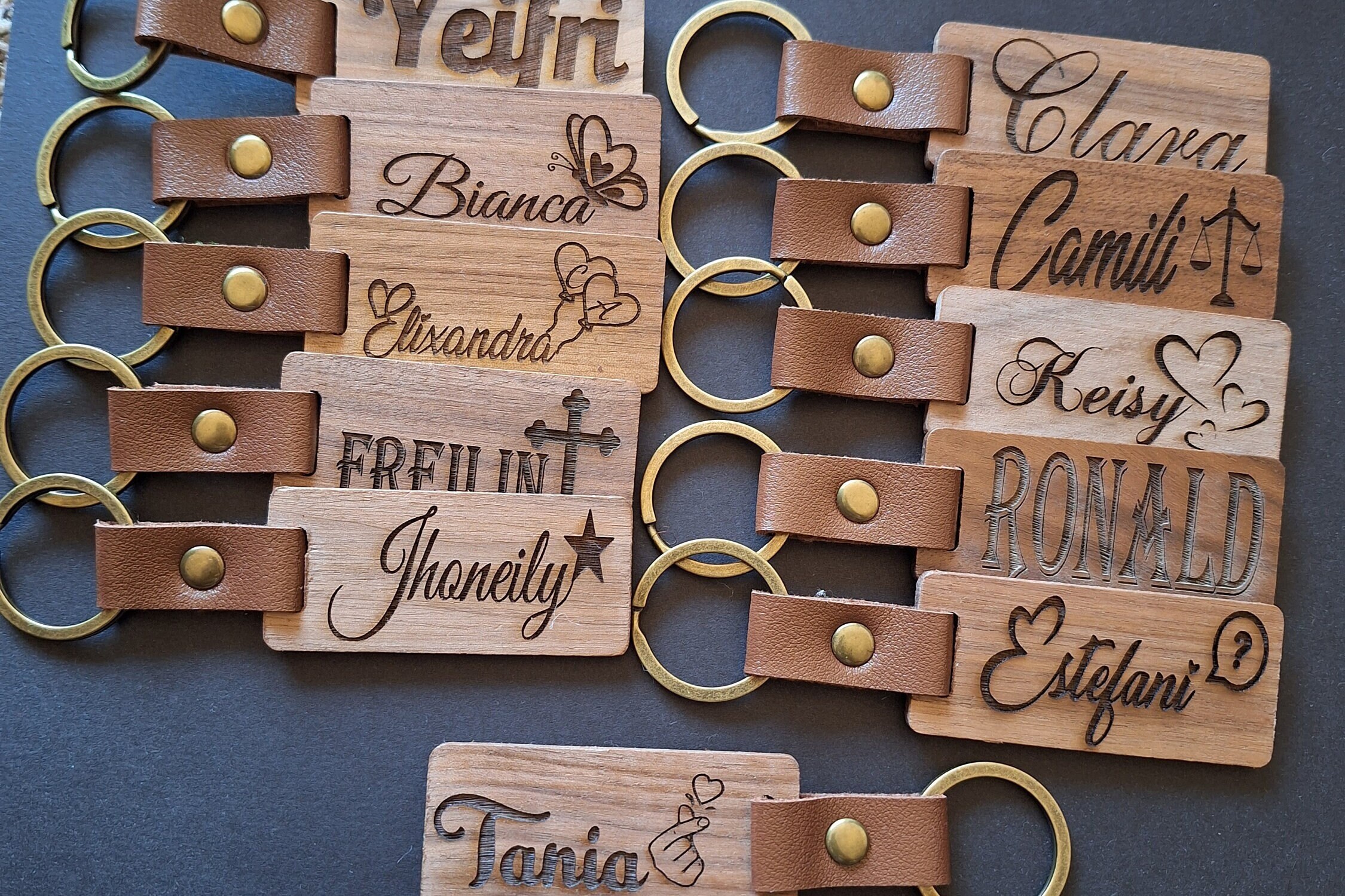 Black Walnut Custom Keychains - Etsy