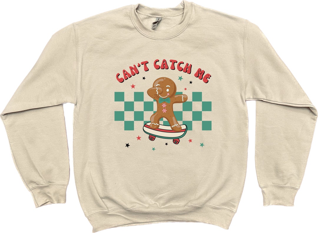 Can't Catch Me Gingerbread Man Christmas Sweater - Etsy