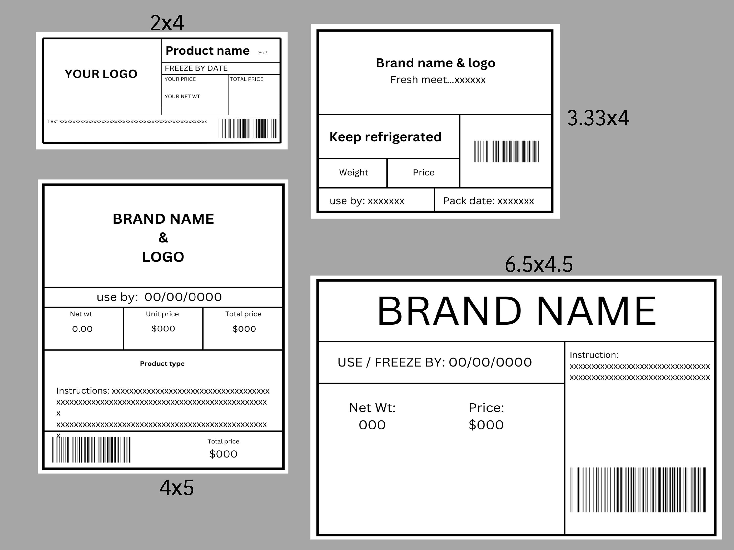 Meat Label Template, Farm Meat, Homemade Meat Template, Meat Packaging ...