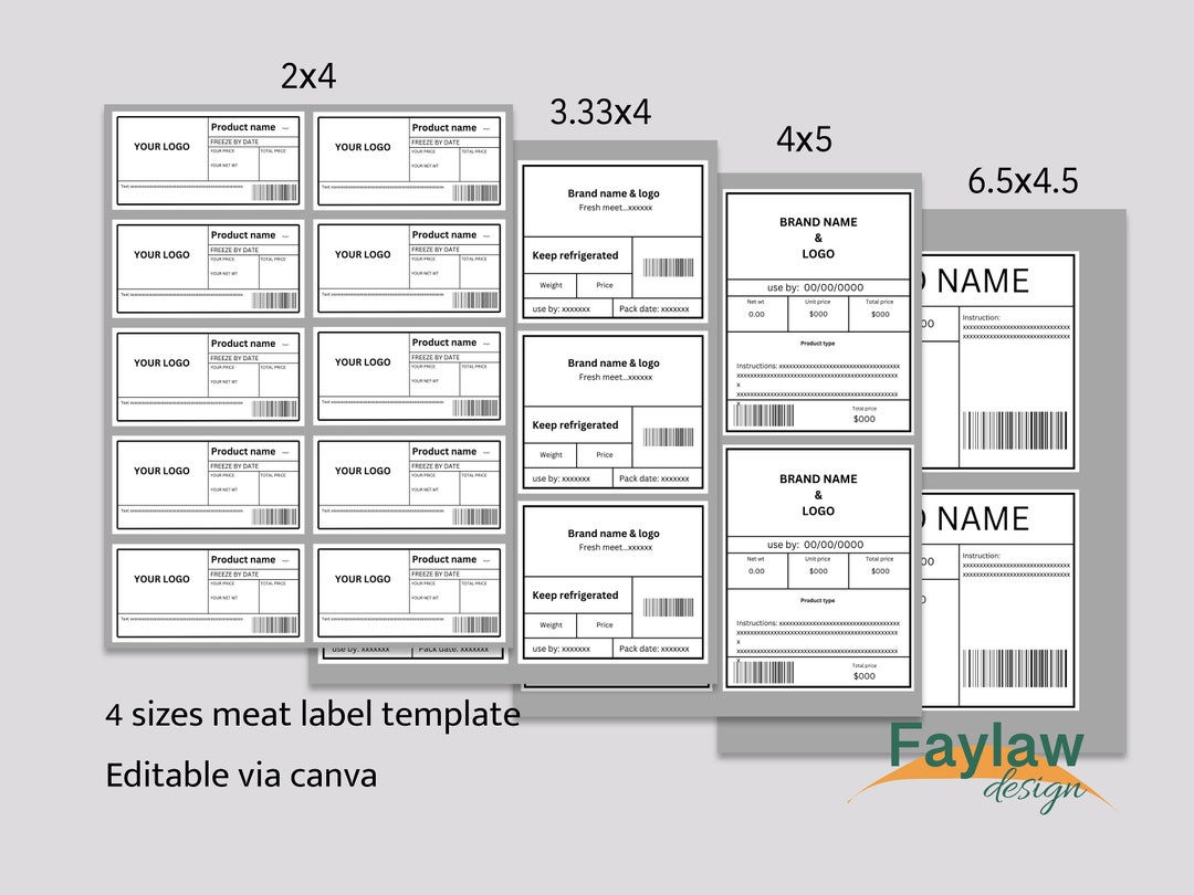 Meat Label Template, Farm Meat, Homemade Meat Template, Meat Packaging ...