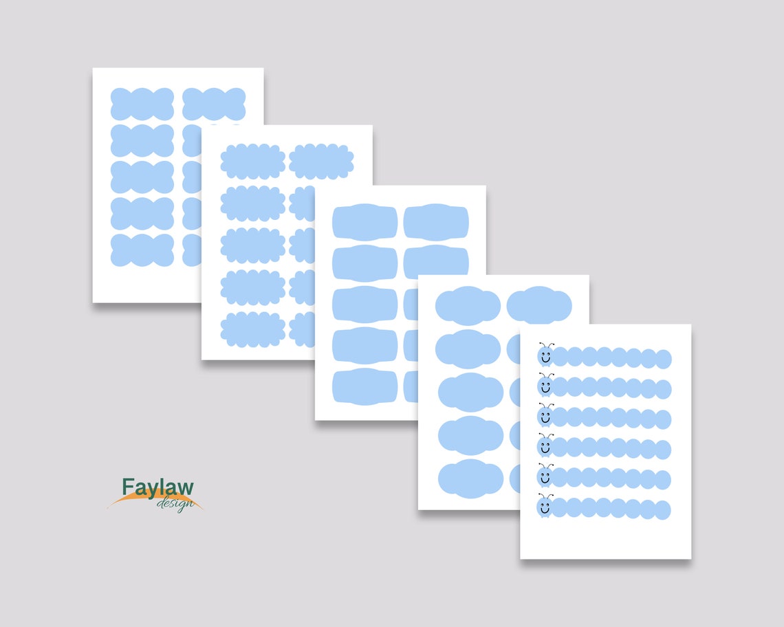 Play-doh Template, Editable via Canva, Playdough Label Template, Blank ...