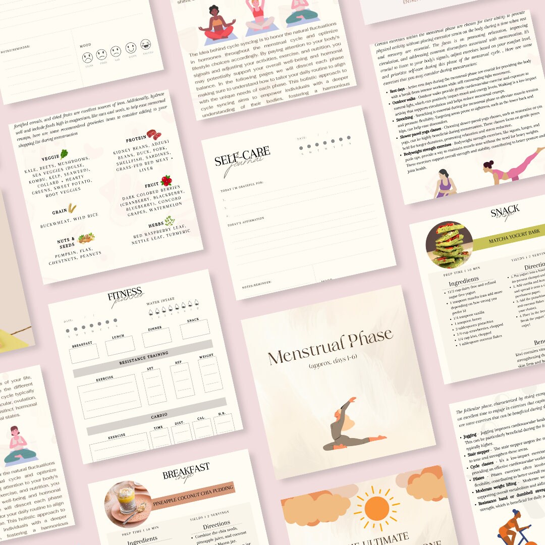 PCOS Hormonal Balancing Fitness Planner Fitness Ebook Digital Fitness ...