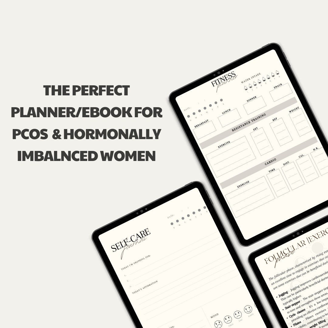PCOS Hormonal Balancing Fitness Planner Fitness Ebook Digital Fitness ...