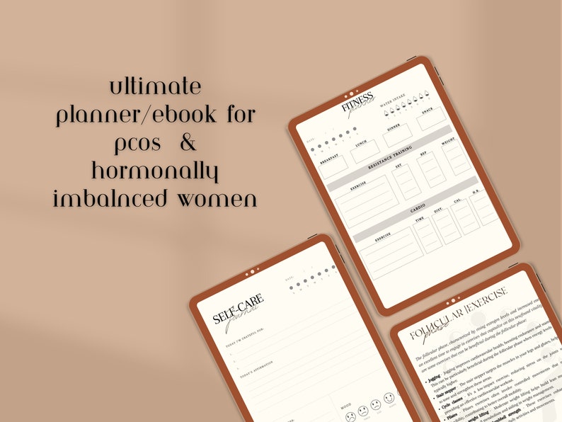 PCOS Hormonal Balance Fitness Planner, Ebook, Workout Journal (digital ...