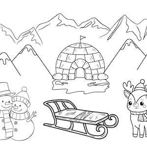 Christmas Themed Printable Coloring Pages [5 Outlined Designs to Print ...