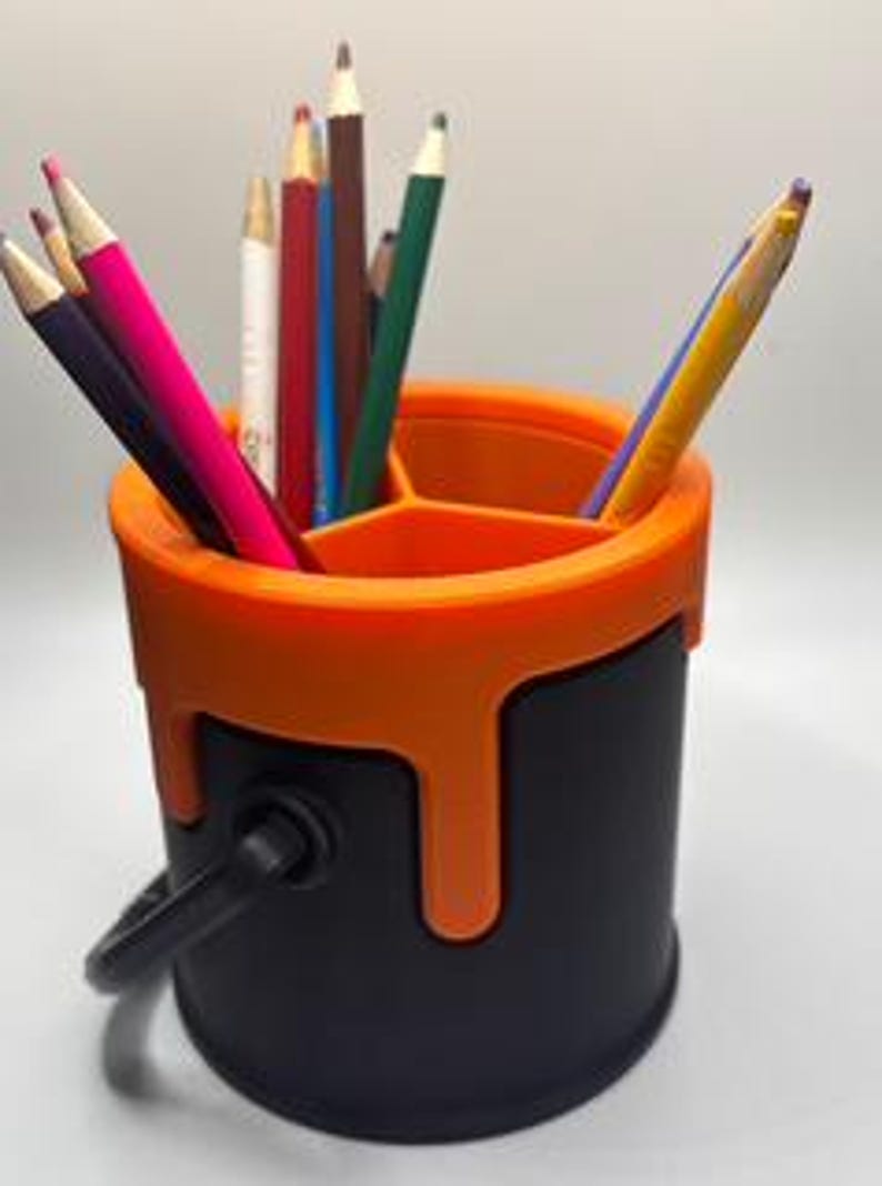 Paint Bucket|desk Organizer|drippy Bucket|paint|bucket - Etsy
