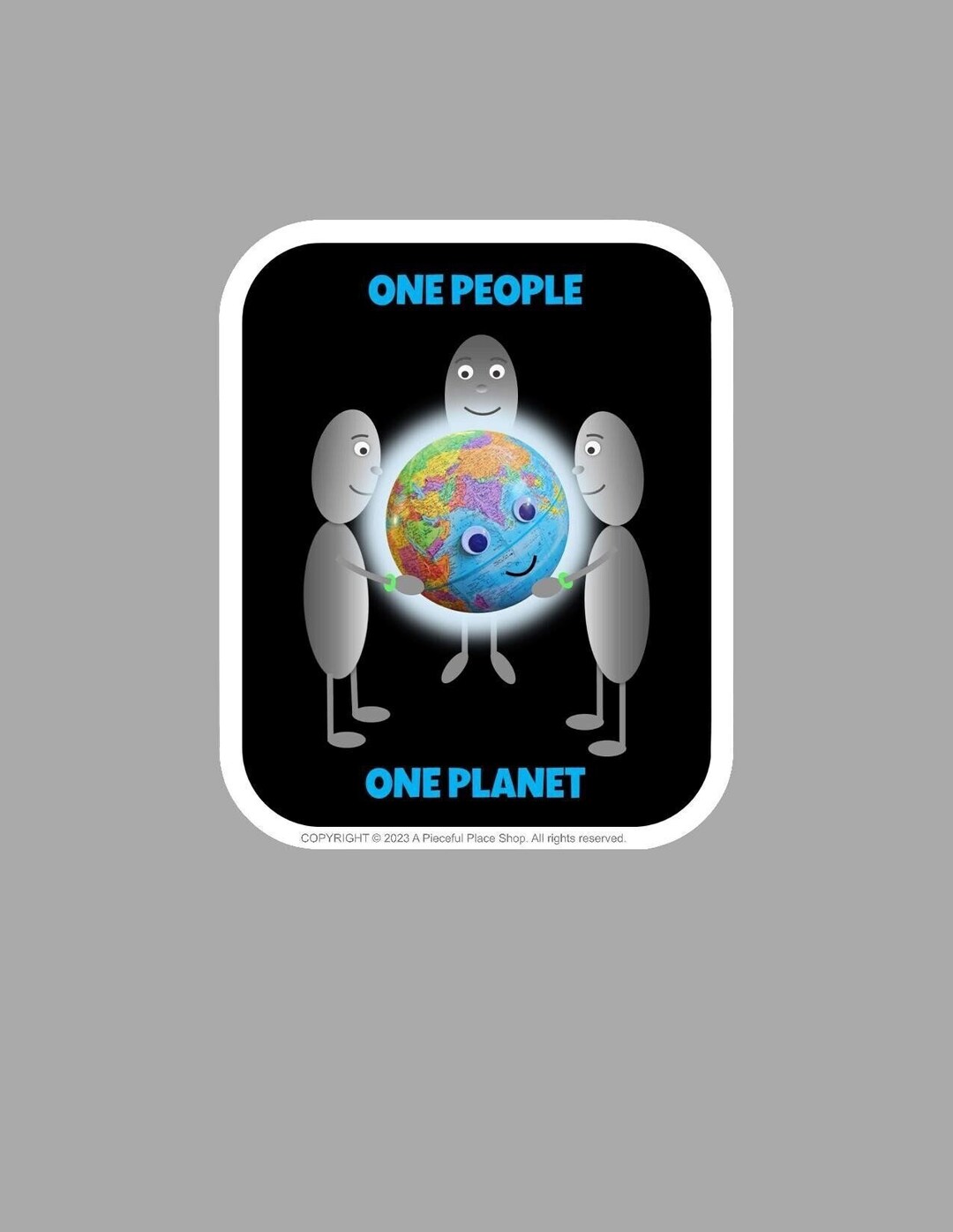 PLANET EARTH STICKER: Care for Environment | World Kindness | Human ...