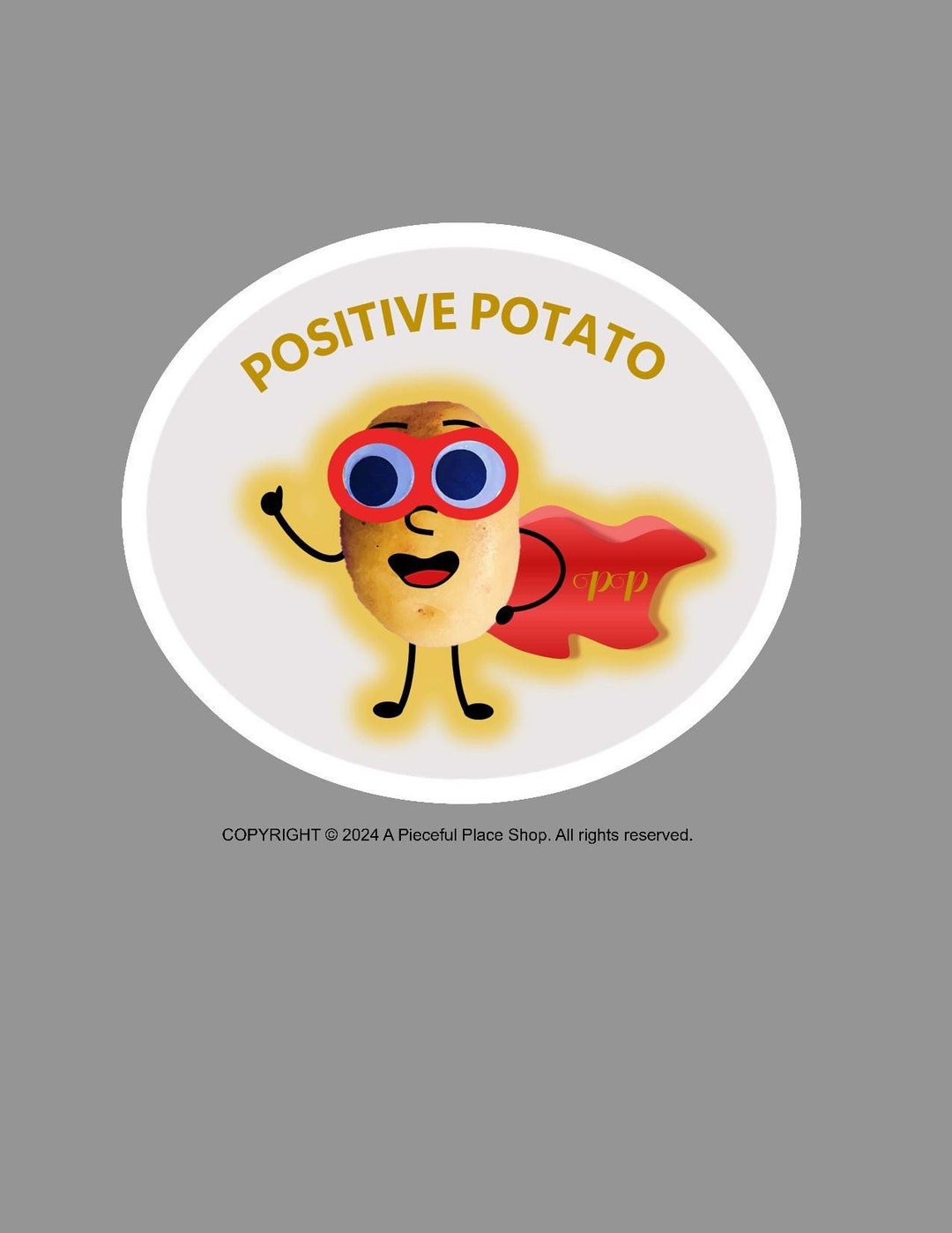 Positive Potato Affirmation Sticker. Funny Gift for Best Friend, Child ...