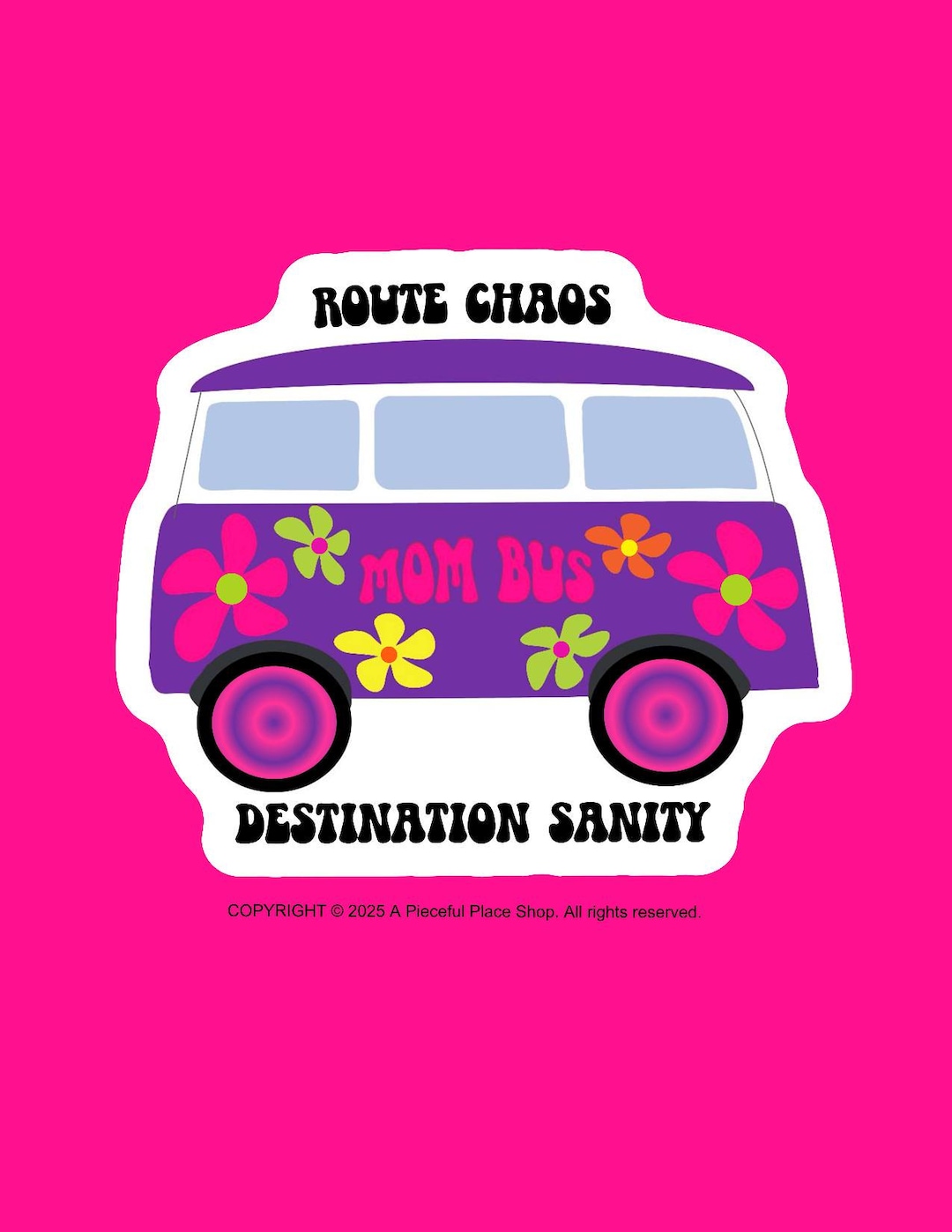 Mom Chaos, Struggle Bus Sticker. Funny Mental Health Decal. Chaos ...