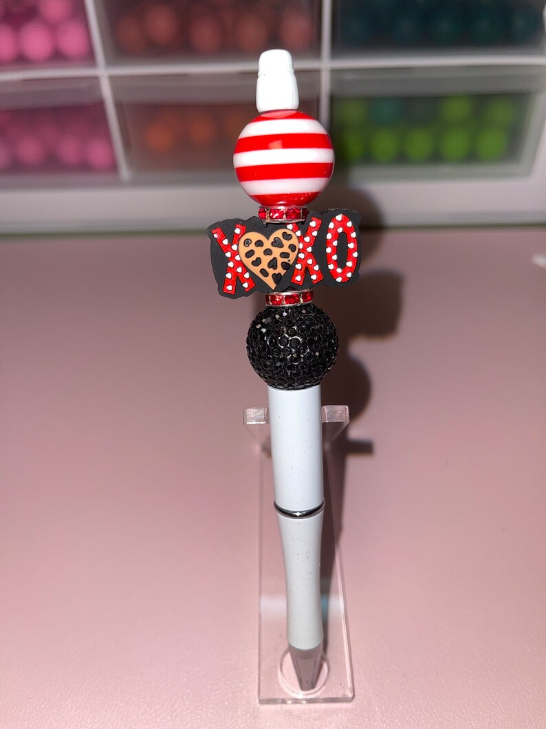 XOXO Build Your Own Pen Valentine White Pen With XO Focal Bead - Etsy