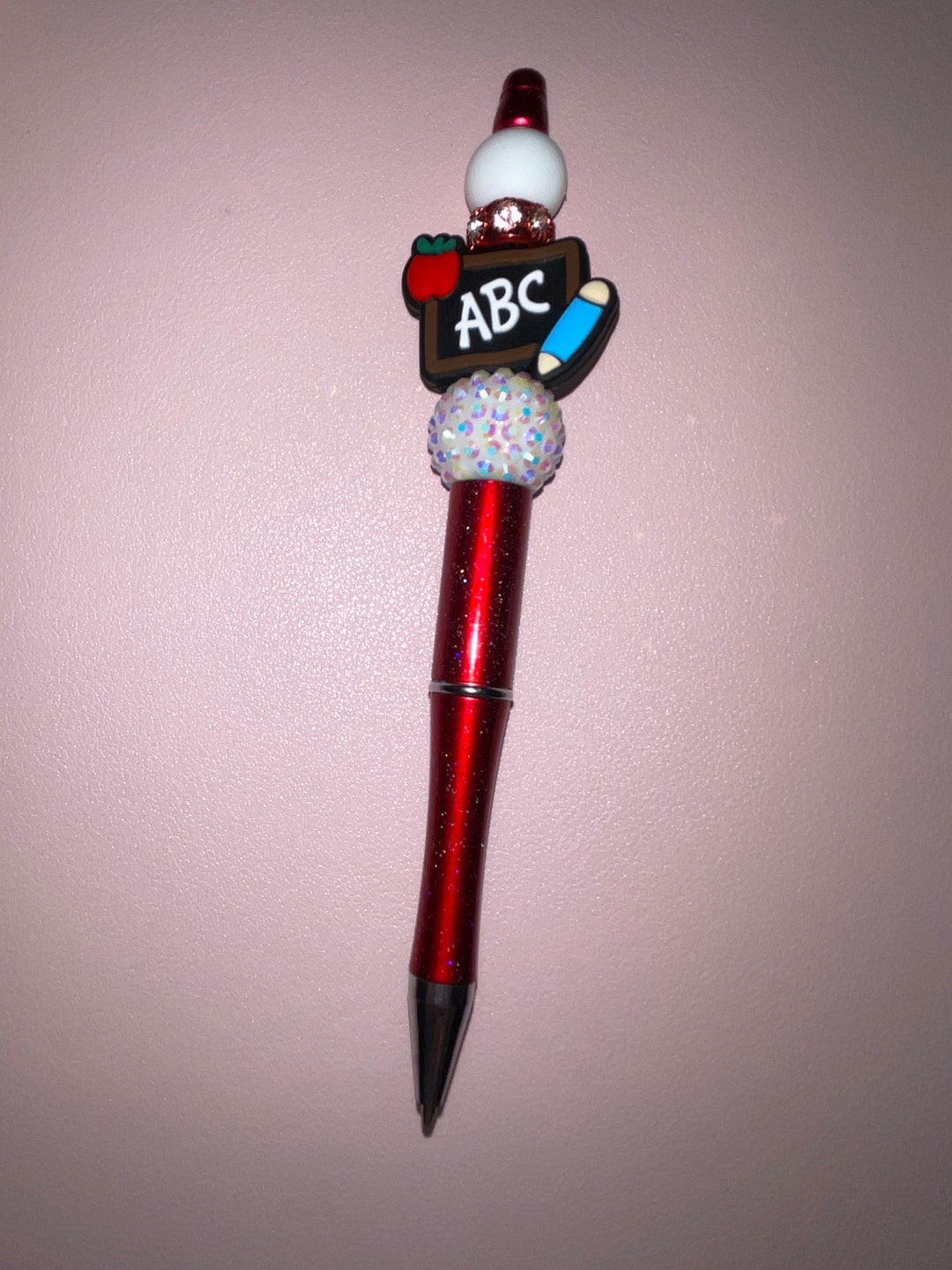 ABC Chalkboard Build Your Own Pen Red & White Teacher Pen - Etsy