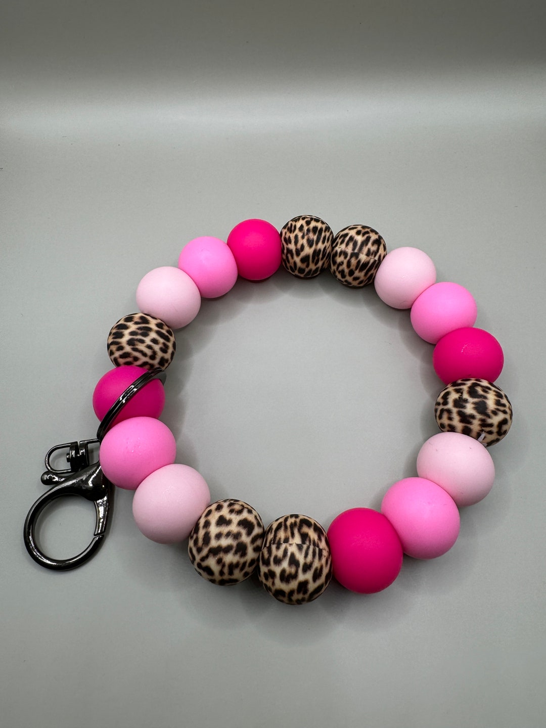 Hot Pink and CHEETAH Silicone Wristlet! THIS IS Simply Gorgeous! - Etsy
