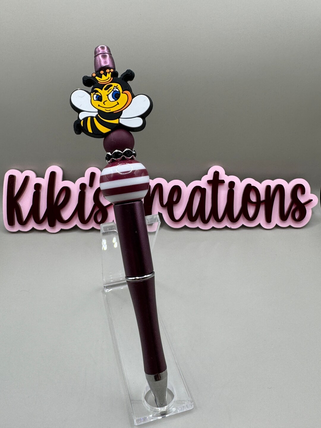 Queen Bee - Maroon & White Build Your Own Pen - Etsy