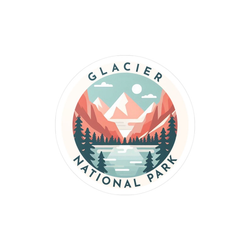 Glacier National Park Vinyl Sticker - Etsy