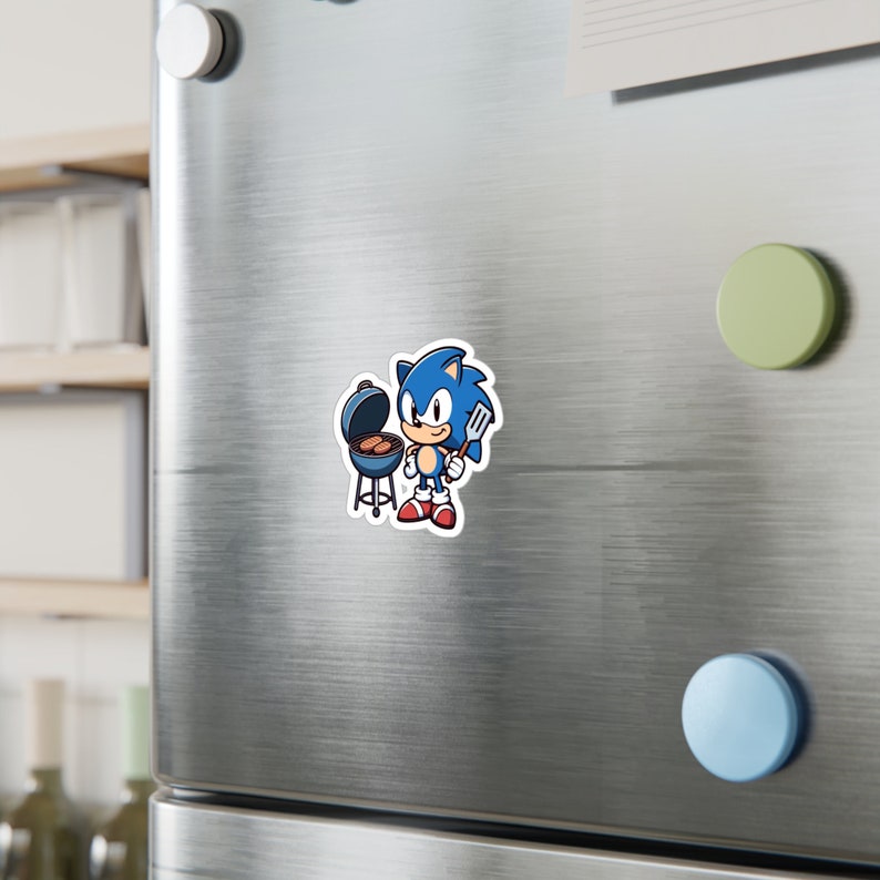 Sonic the Hedgehog Grilling on BBQ Vinyl Sticker - Etsy