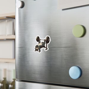 Gorilla Doing Bench Press Vinyl Sticker - Etsy
