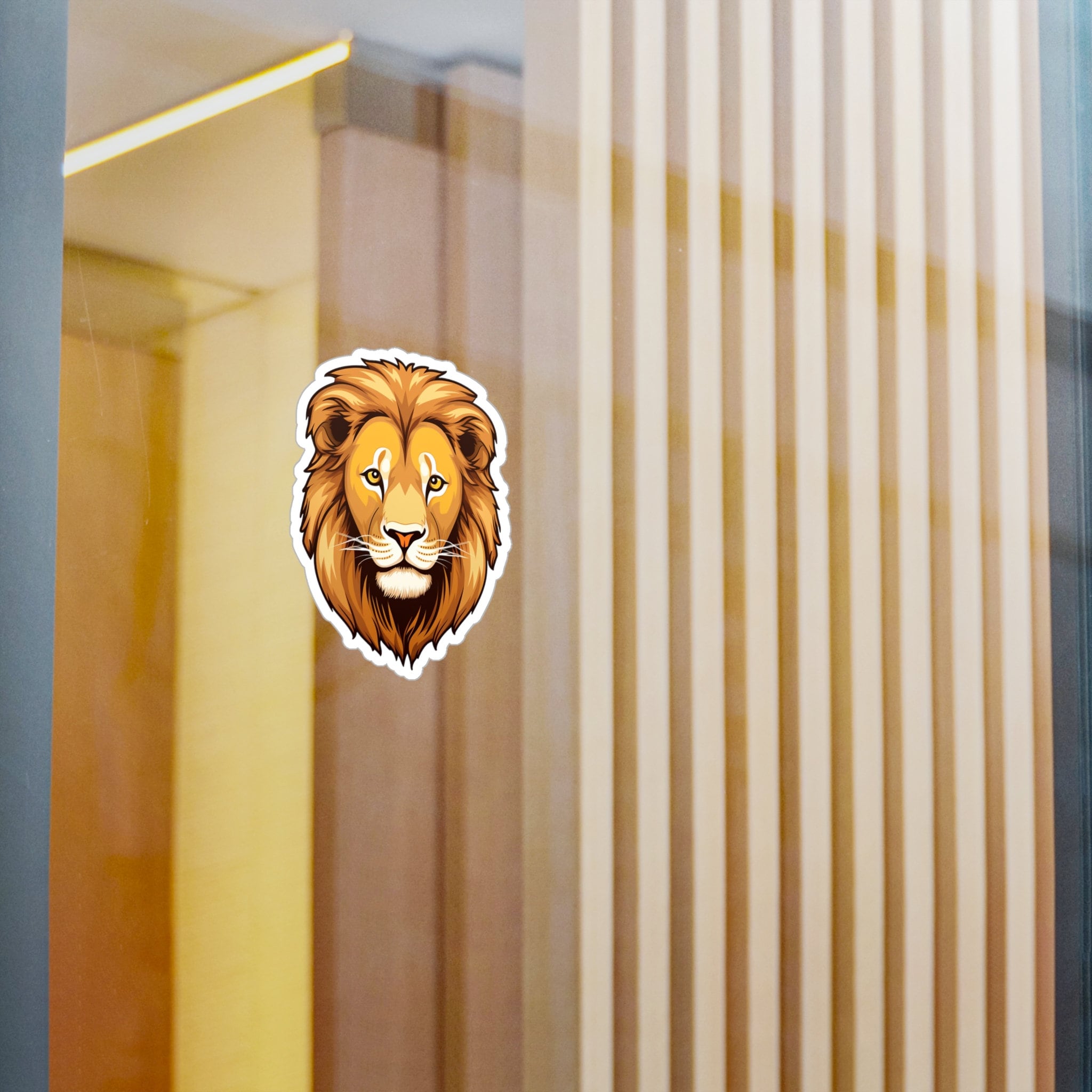 Fierce Lion Head Vinyl Sticker - Etsy