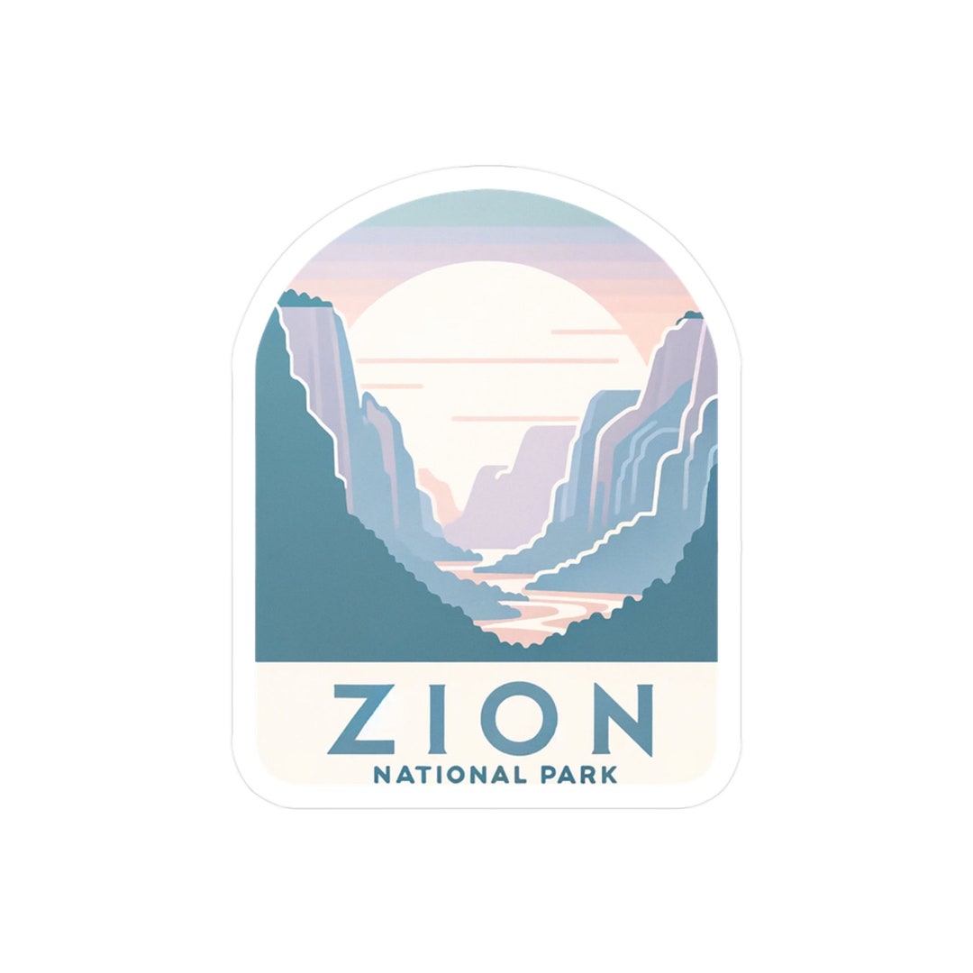 Zion National Park Vinyl Sticker - Etsy