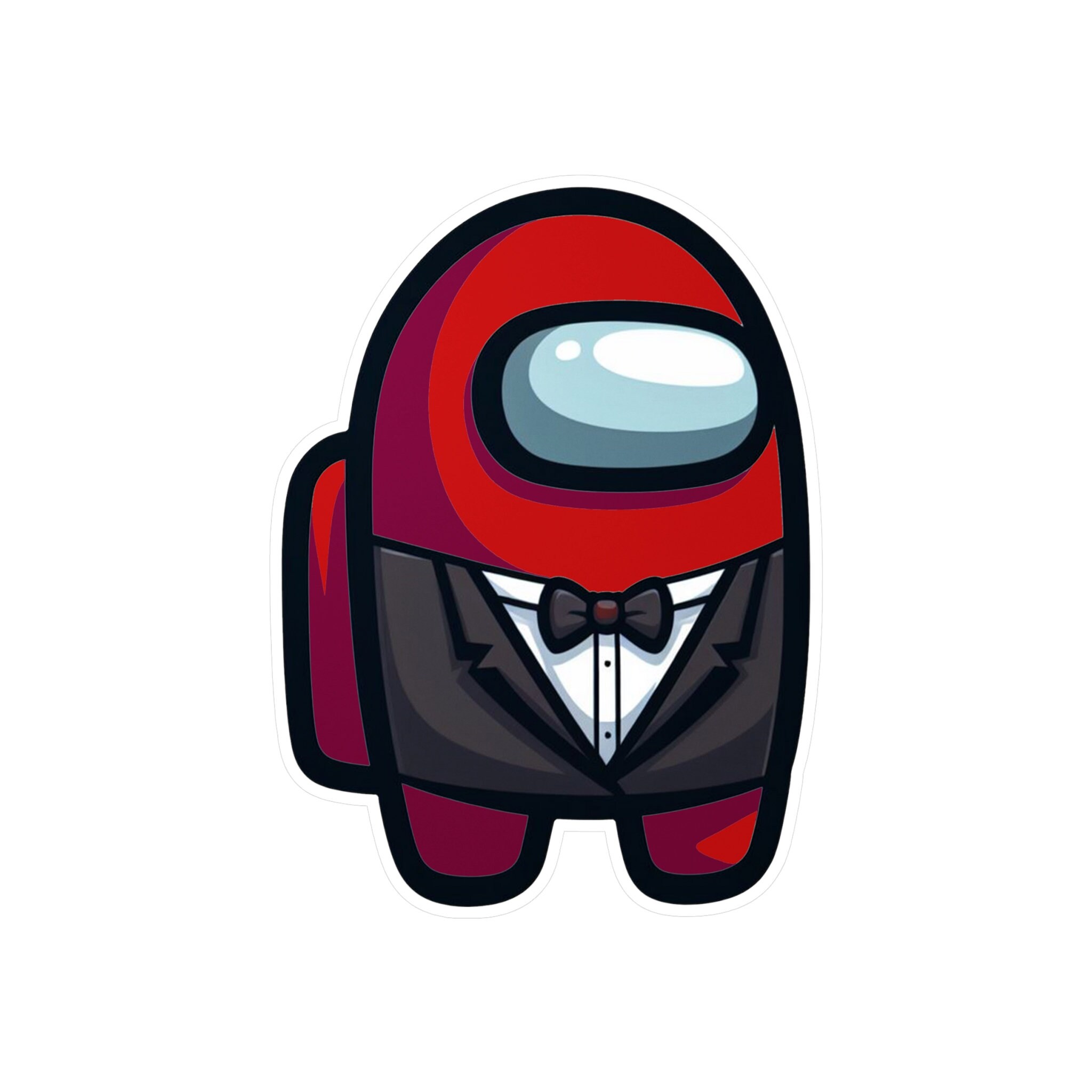 Among Us Crew Member Wearing a Tuxedo Vinyl Sticker - Etsy