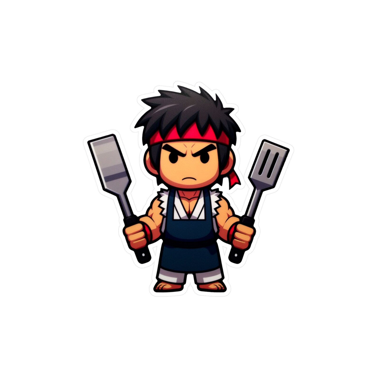 Ryu Street Fighter Grill Master Vinyl Sticker - Etsy