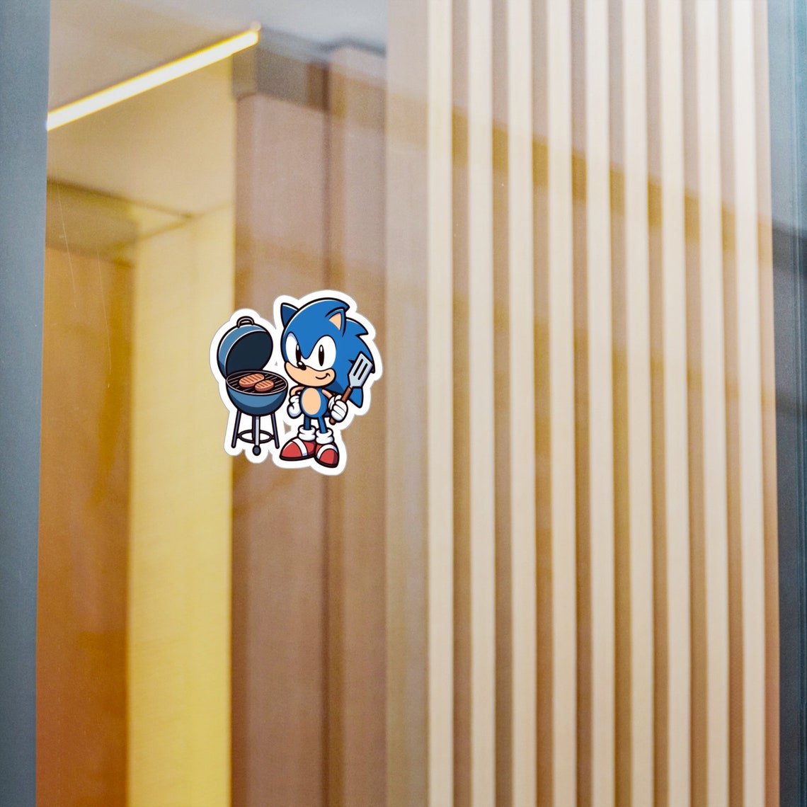 Sonic the Hedgehog Grilling on BBQ Vinyl Sticker - Etsy