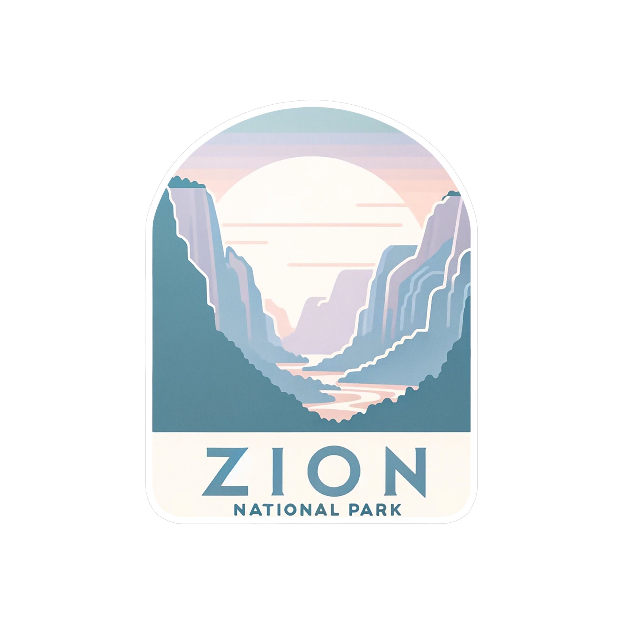 Zion National Park Vinyl Sticker - Etsy
