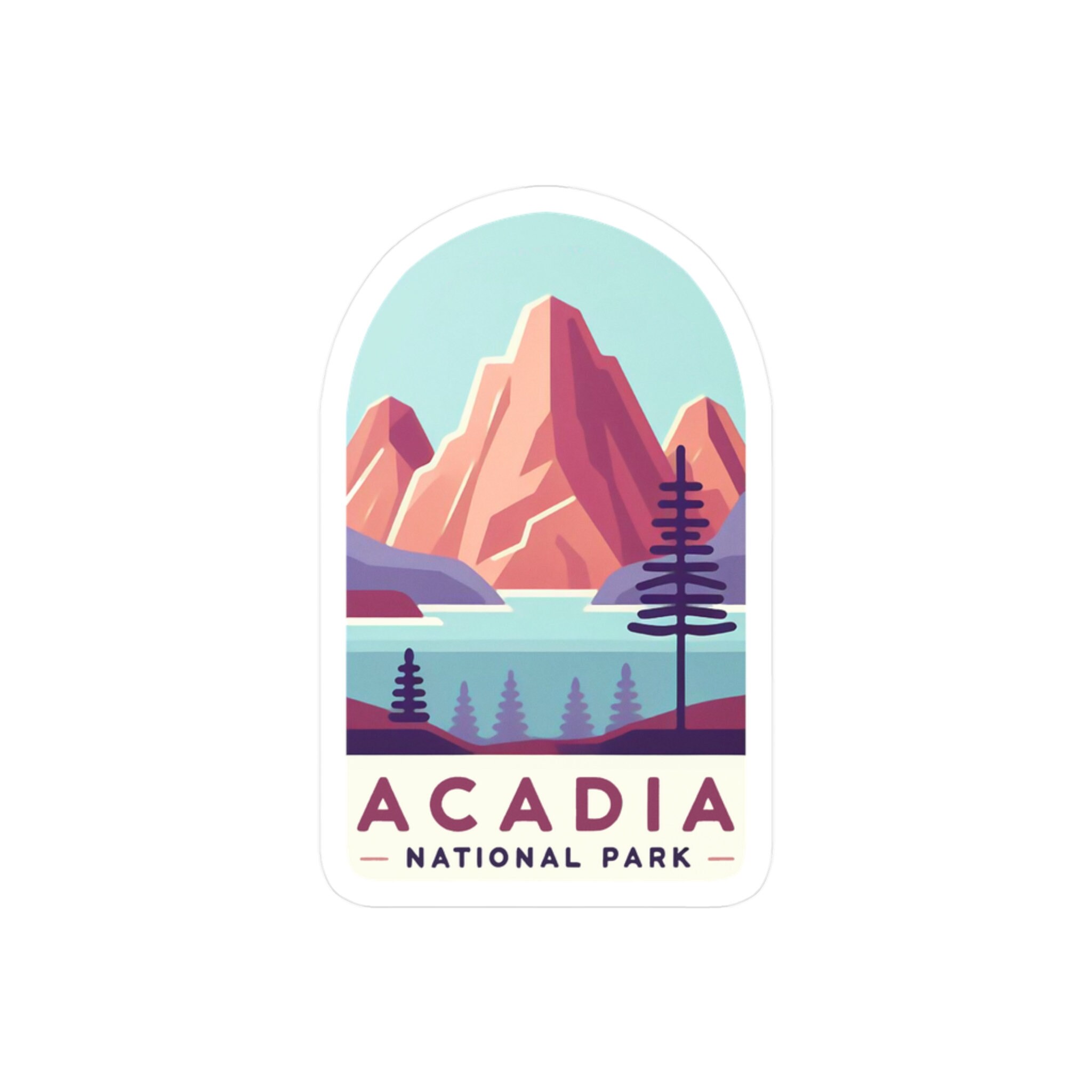 Acadia National Park Vinyl Sticker - Etsy