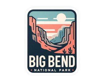 Big Bend National Park Badge Sticker, US National Parks Decal ...