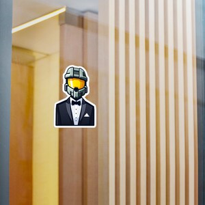 Master Chief in a Tuxedo Vinyl Sticker - Etsy