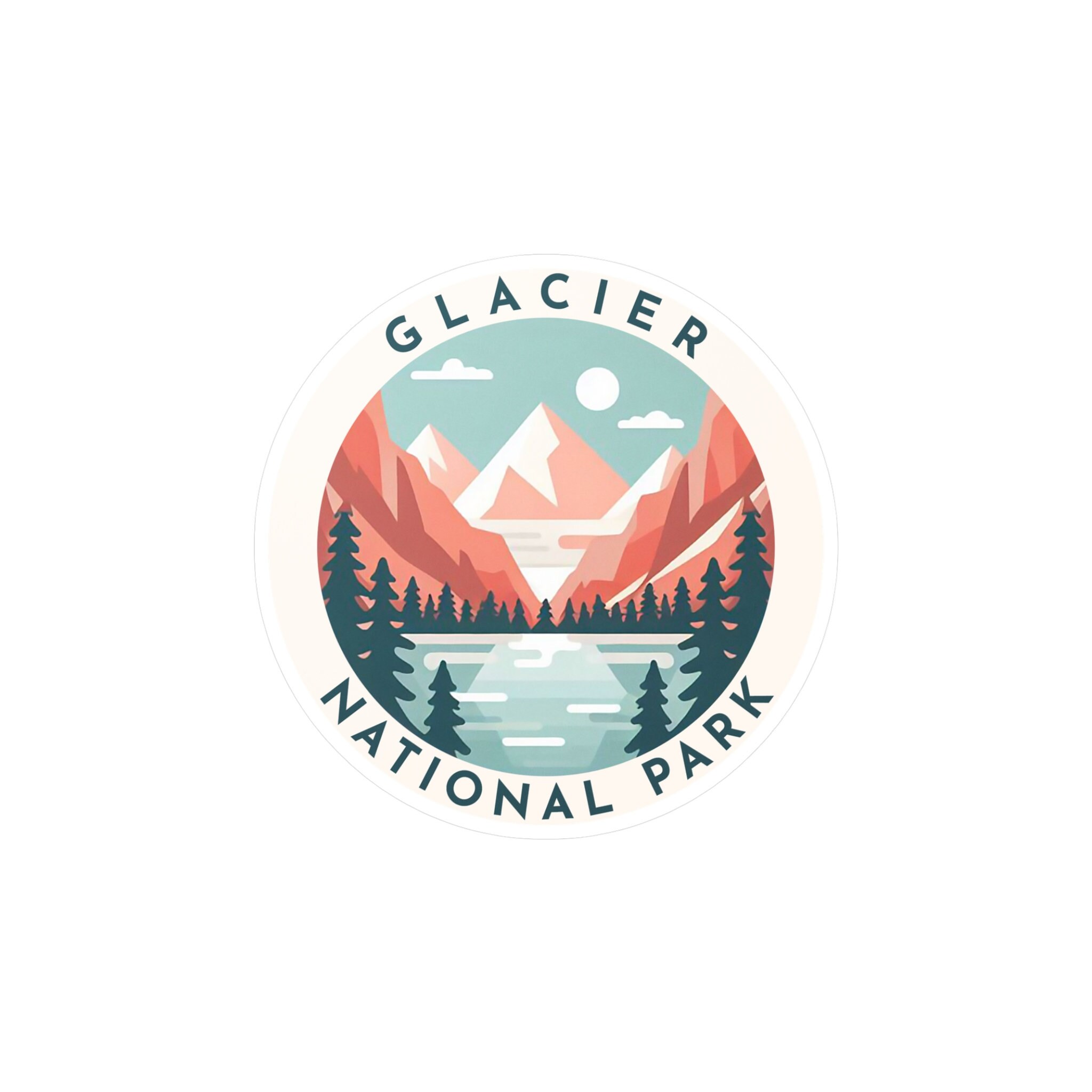 Glacier National Park Vinyl Sticker - Etsy