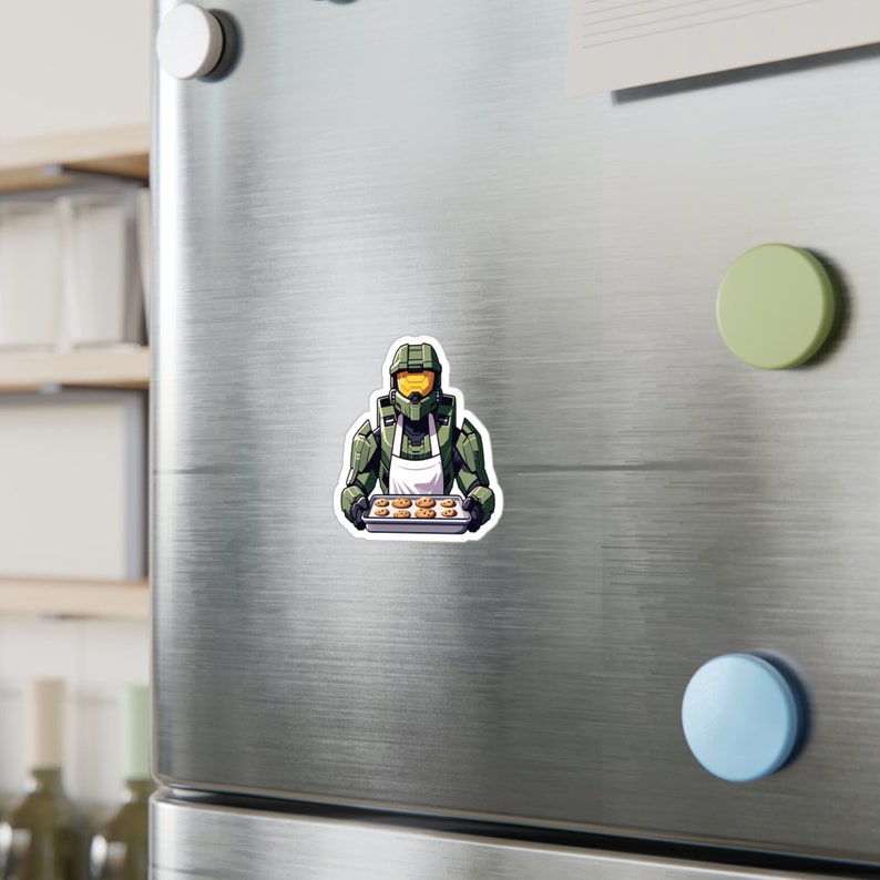 Master Chief Baking Cookies Vinyl Sticker - Etsy